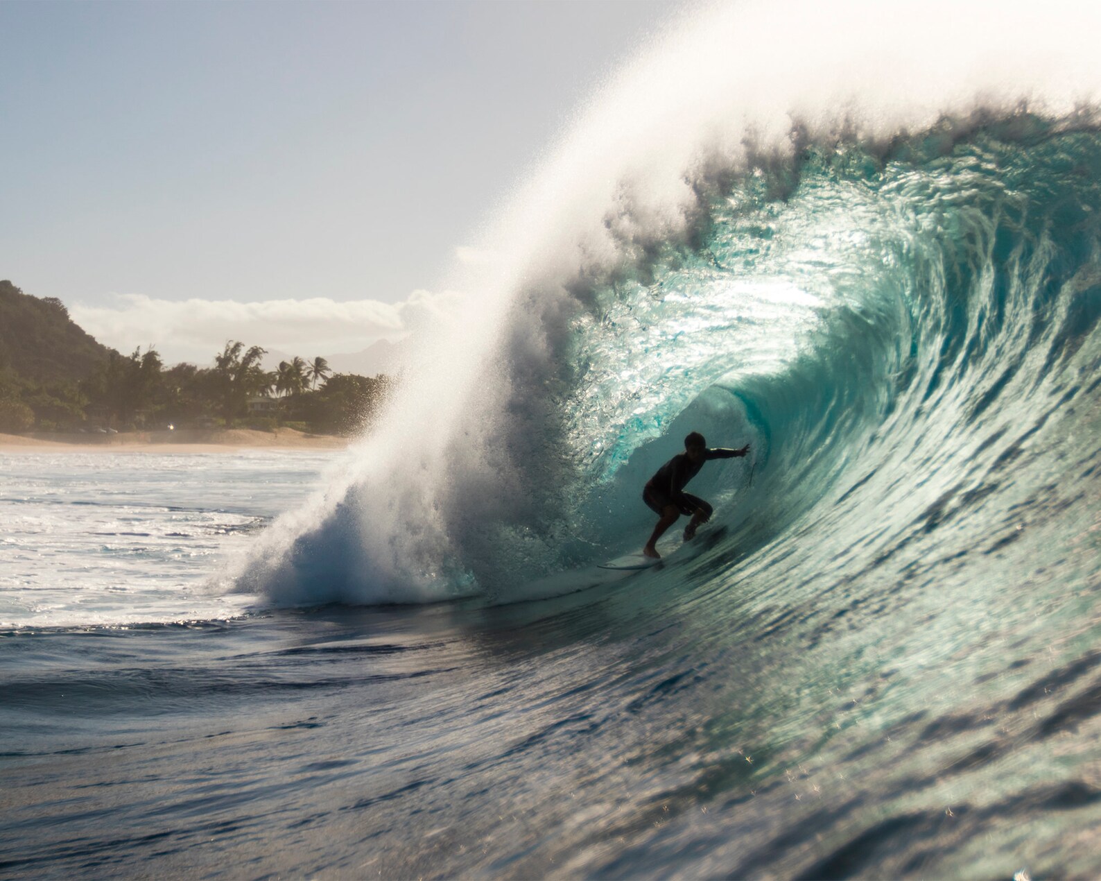 Big Wave Surfer in Barrel Silhouette Photo Print | Wave Photography ...