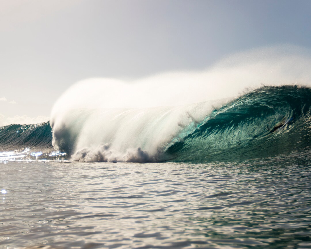 Big Wave Barrel Photo Print | Wave Photography | Beach Theme Wall Art ...
