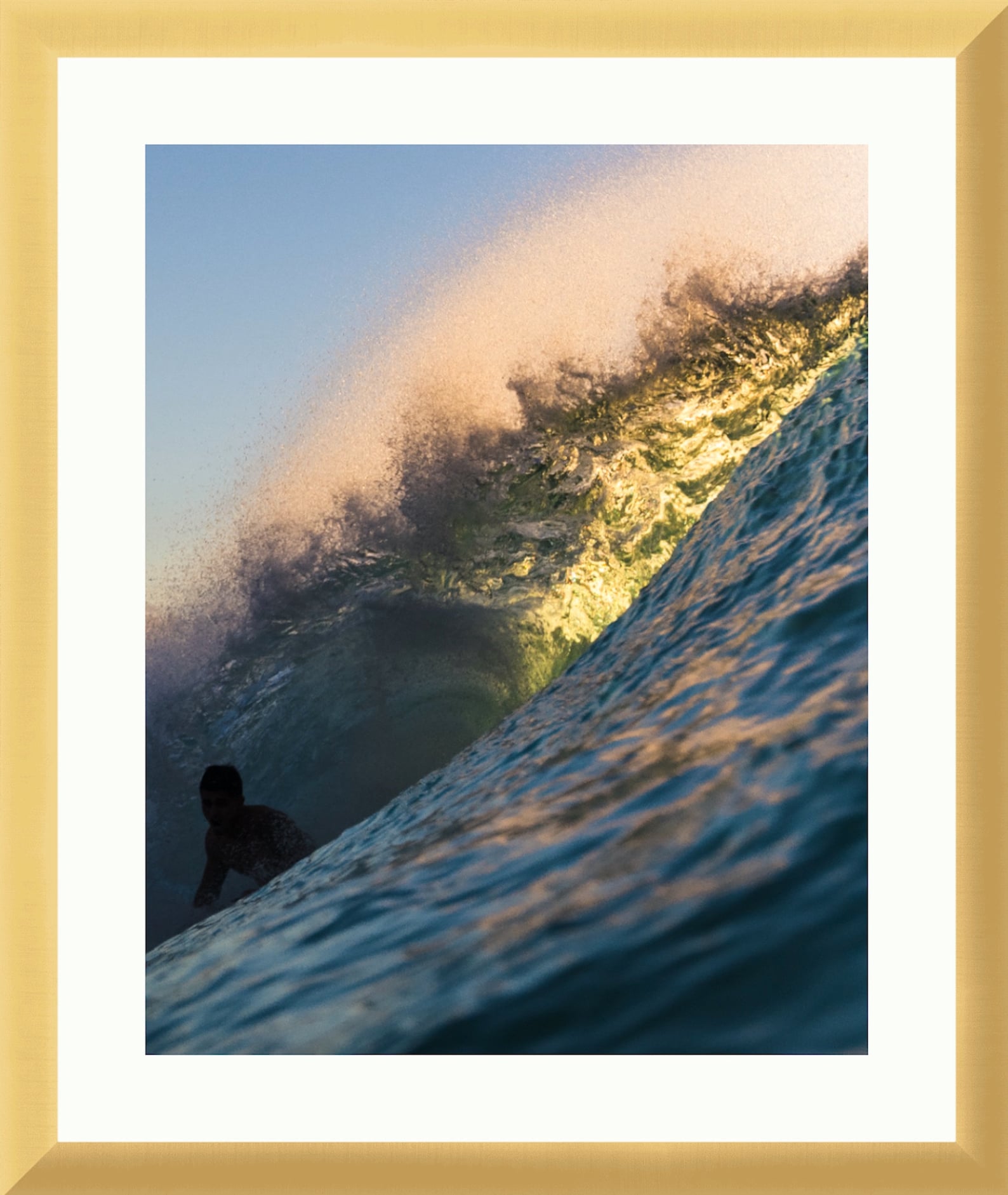 Wave Barrel at Sunset Photo Print | Wave Photography | Beach Theme Wall ...