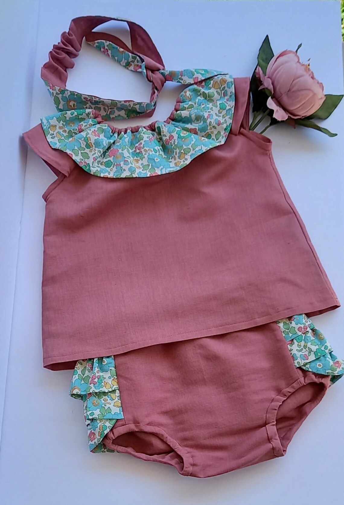 Linen and Liberty Angel Swing Top With Matching Ruffled Bottom Bloomers ...