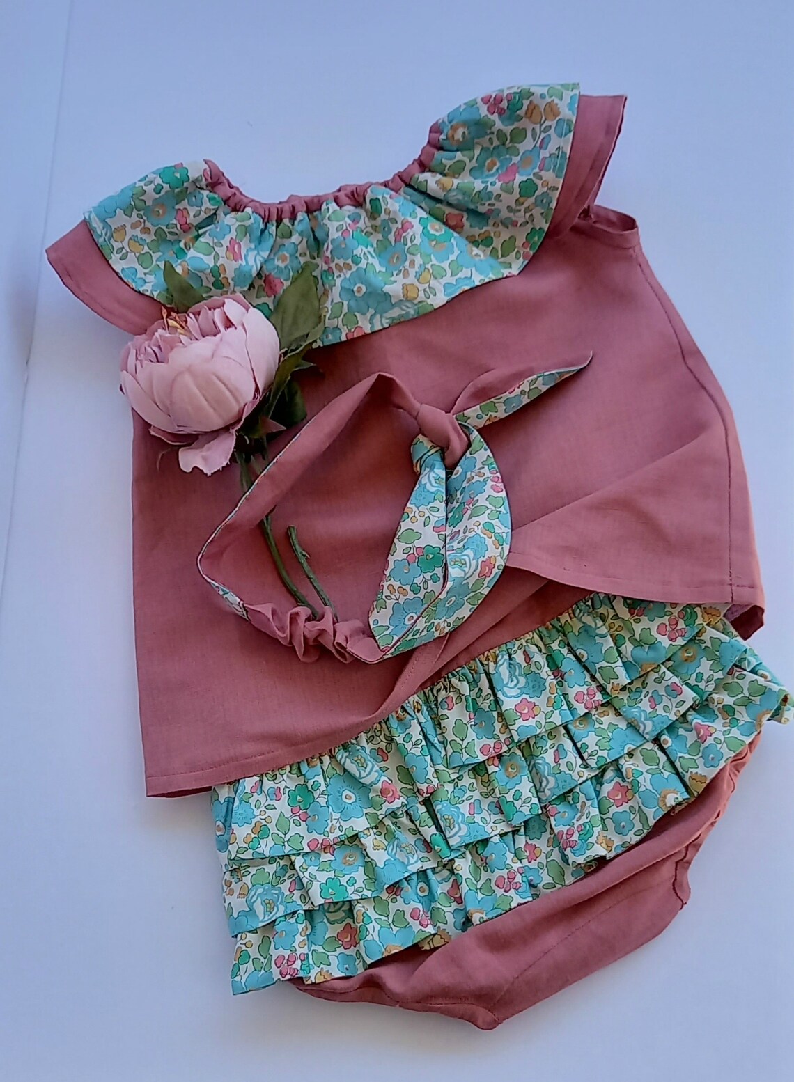 Linen and Liberty Angel Swing Top With Matching Ruffled Bottom Bloomers ...