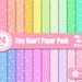 Pastel Rainbow Tiny Heart Digital Paper Pack/ Cute Digital Paper Set ...