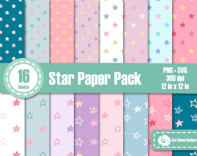 Pastel Rainbow Tiny Heart Digital Paper Pack/ Cute Digital Paper Set ...