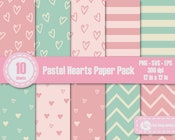 Pastel Rainbow Tiny Heart Digital Paper Pack/ Cute Digital - Etsy Canada