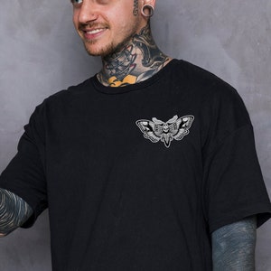 Death Moth With Geometric Back Design | Tattoo Style | Traditional ...