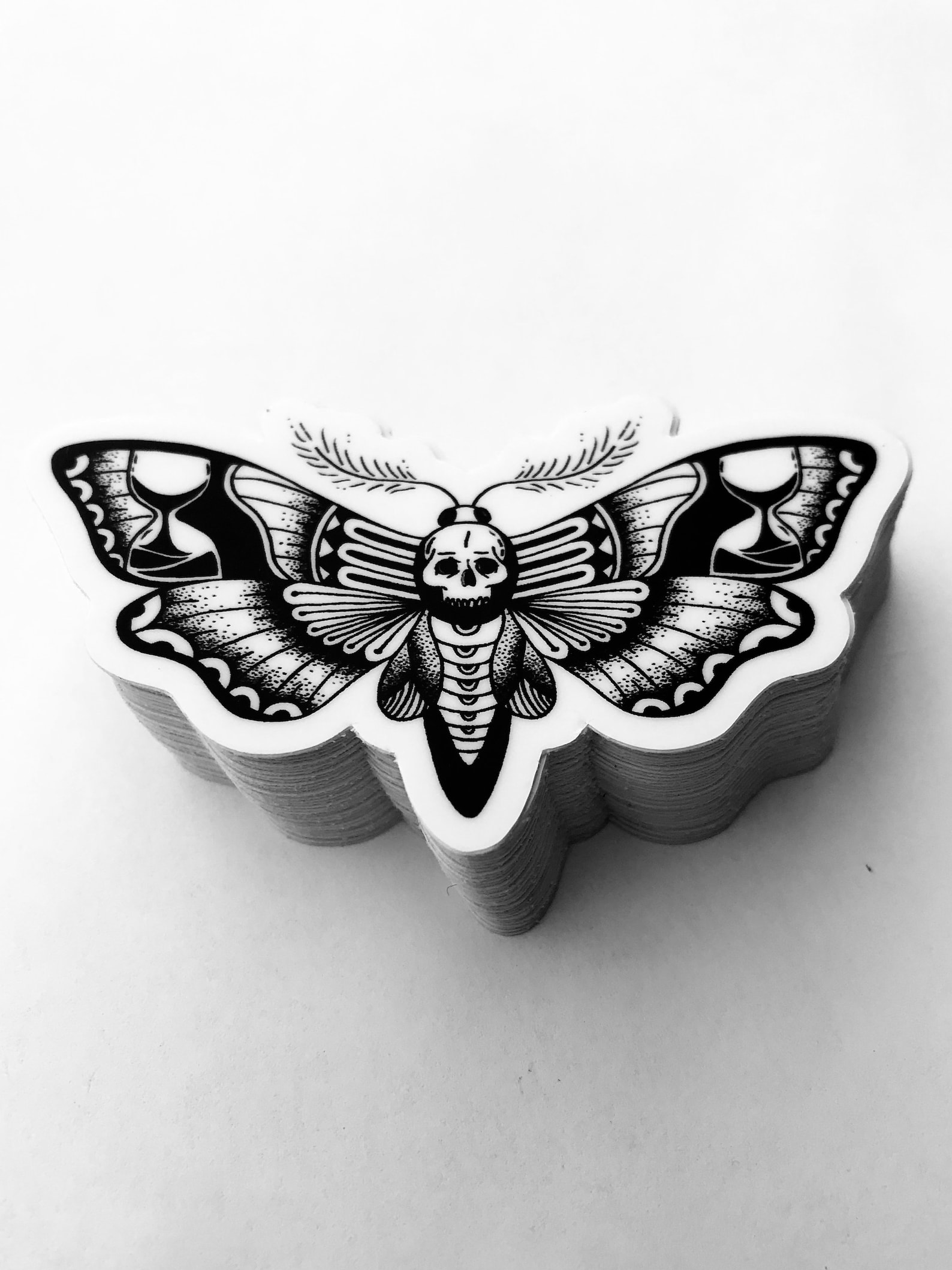 Die Cut Hourglass Death Moth Sticker - Etsy