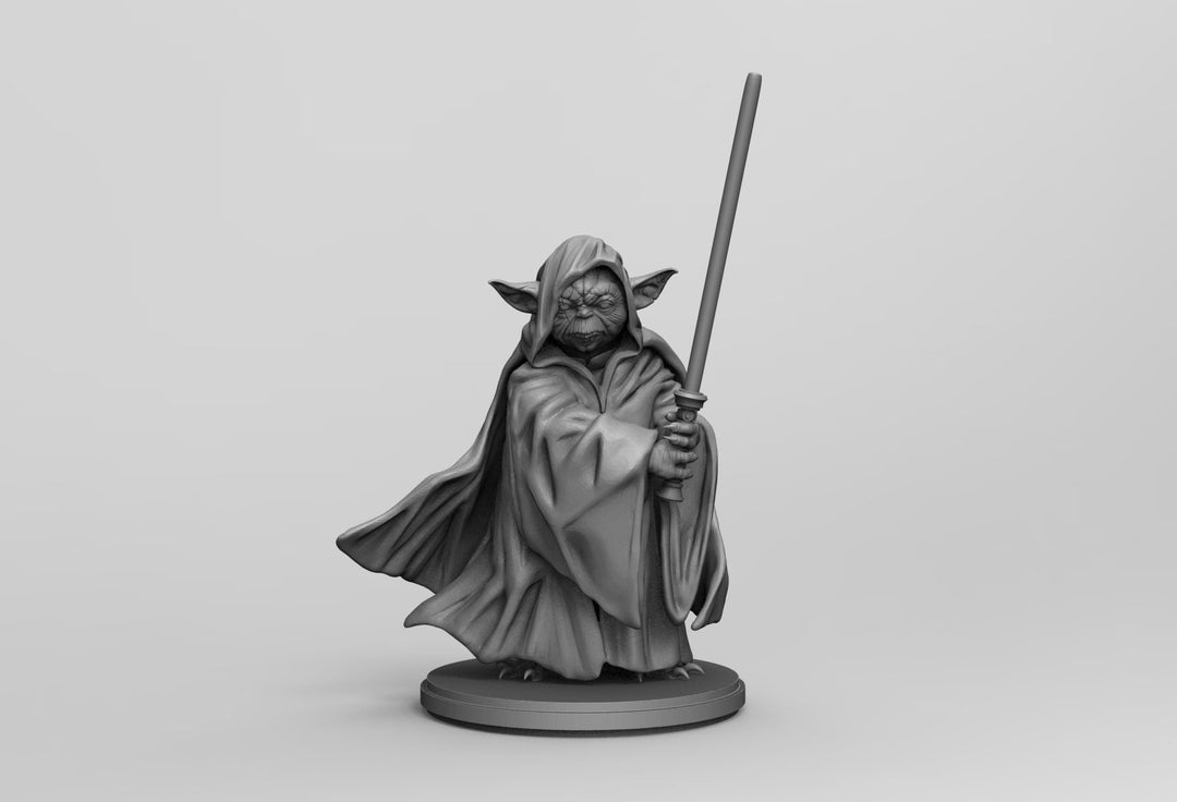 Yoda Jedi Master 3D Printing Miniature Diorama - Etsy