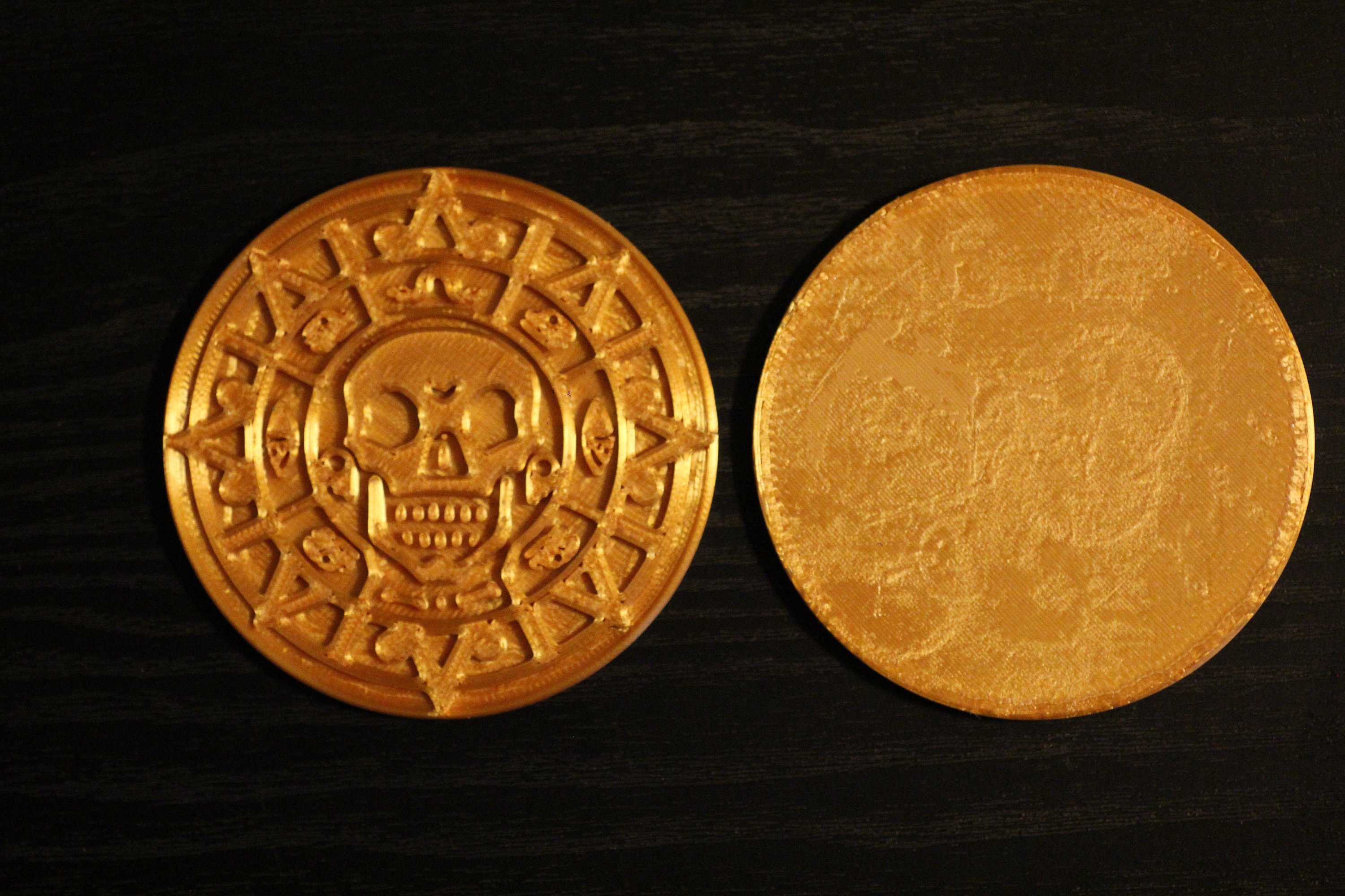 Pirates of the Caribbean Aztec Gold Coins Coaster 3D Printed 2 Coins - Etsy