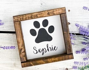 Paw Print Sign | Etsy