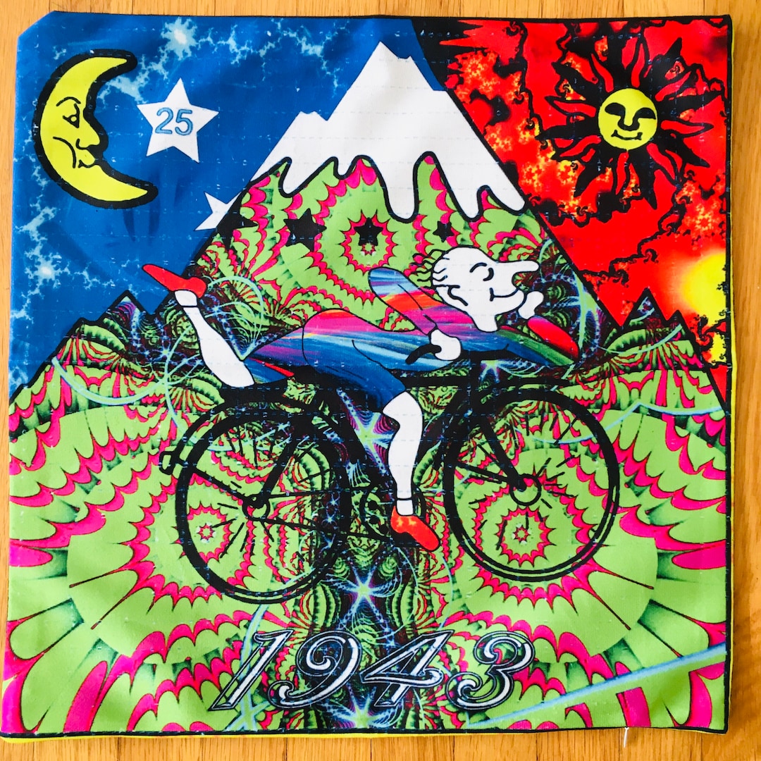 1943 Albert Hoffman Bicycle Day LSD Blotter Art Print - Etsy