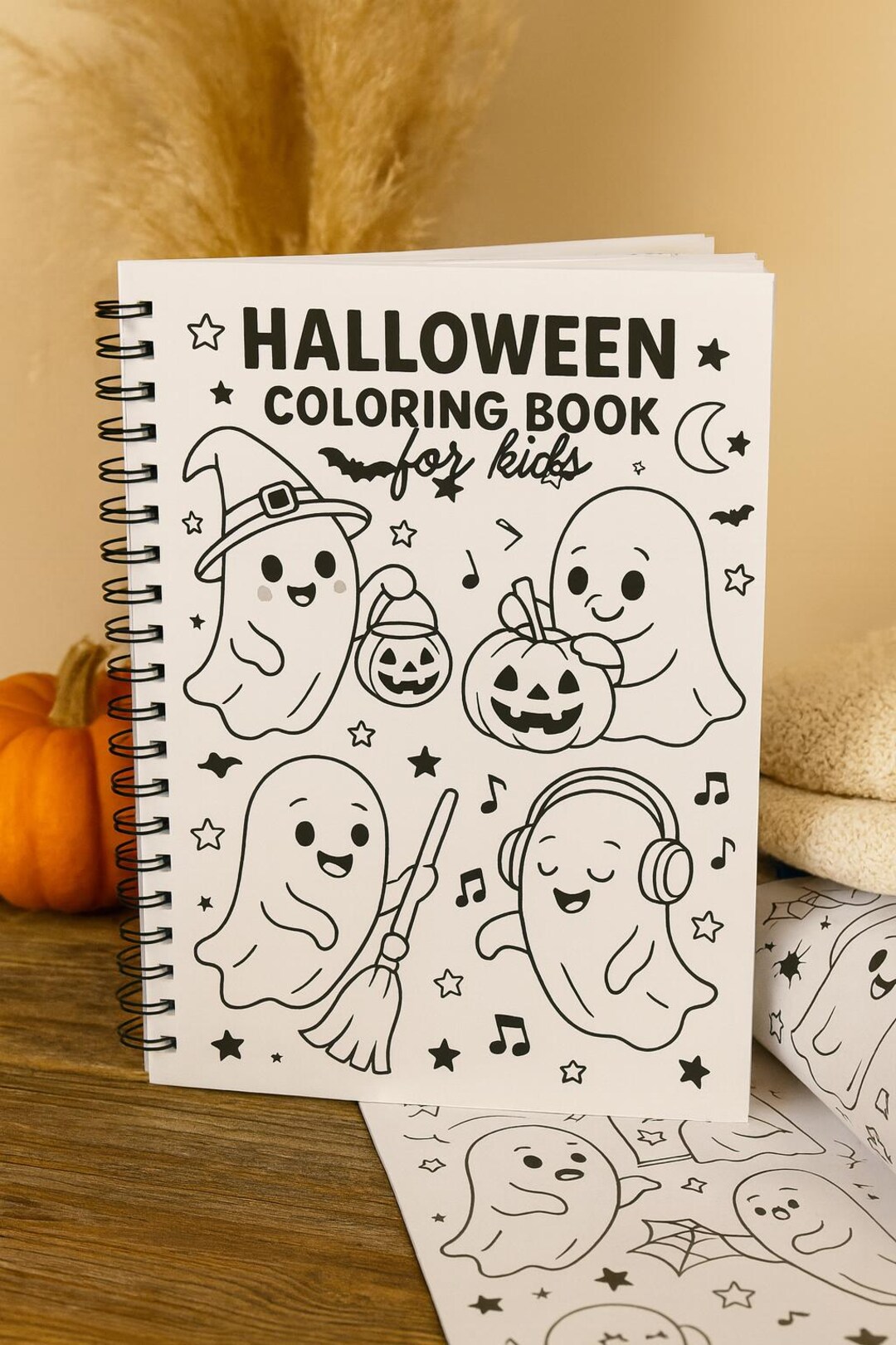 Printable Halloween Coloring Book for Kids: Ghost Activity Pages ...