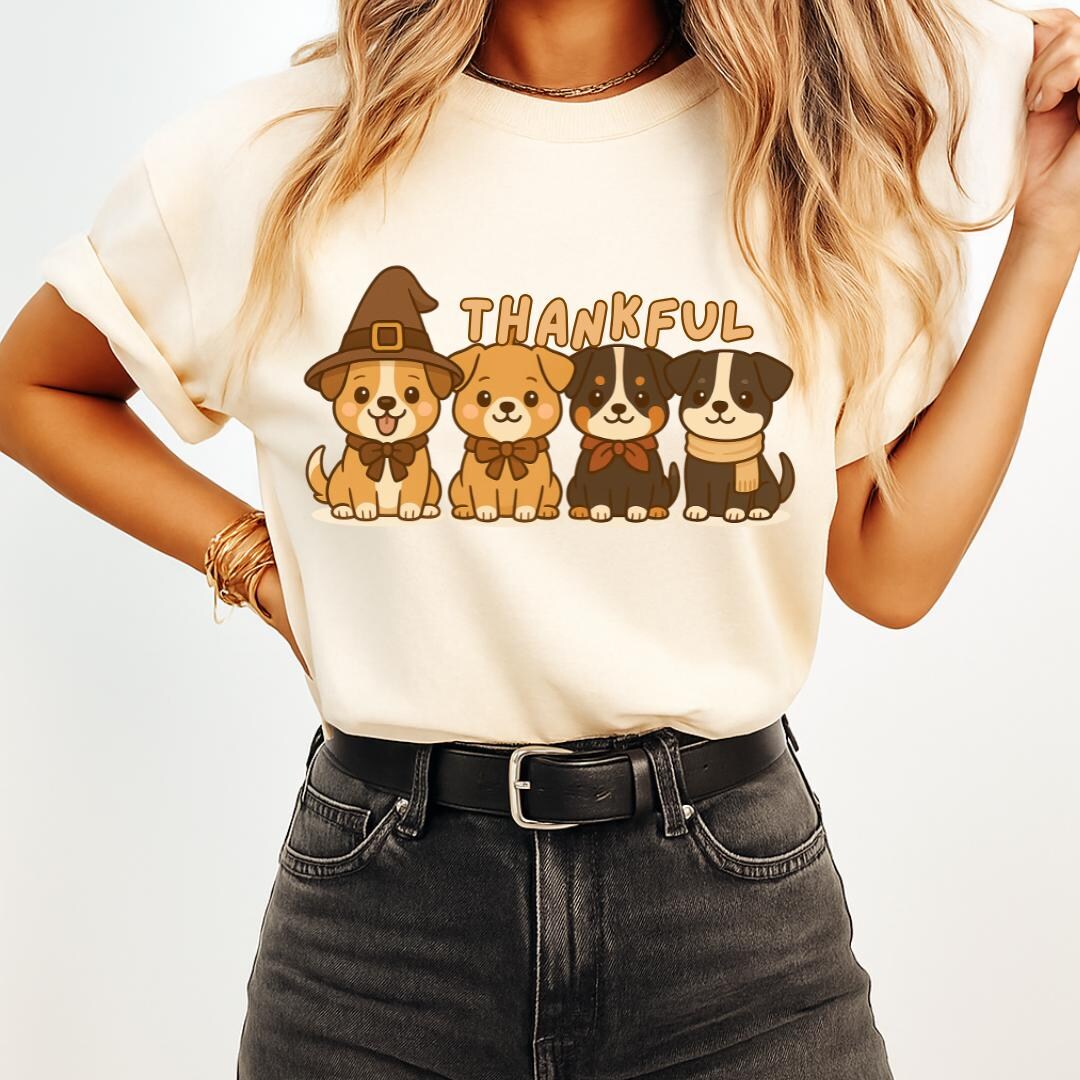 Thankful Dogs SVG PNG: Thanksgiving Puppy Design (digital Download) - Etsy