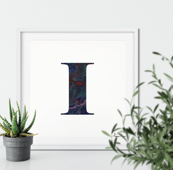 Alphabet Art Typography Wall Art Letter I Sign - Etsy