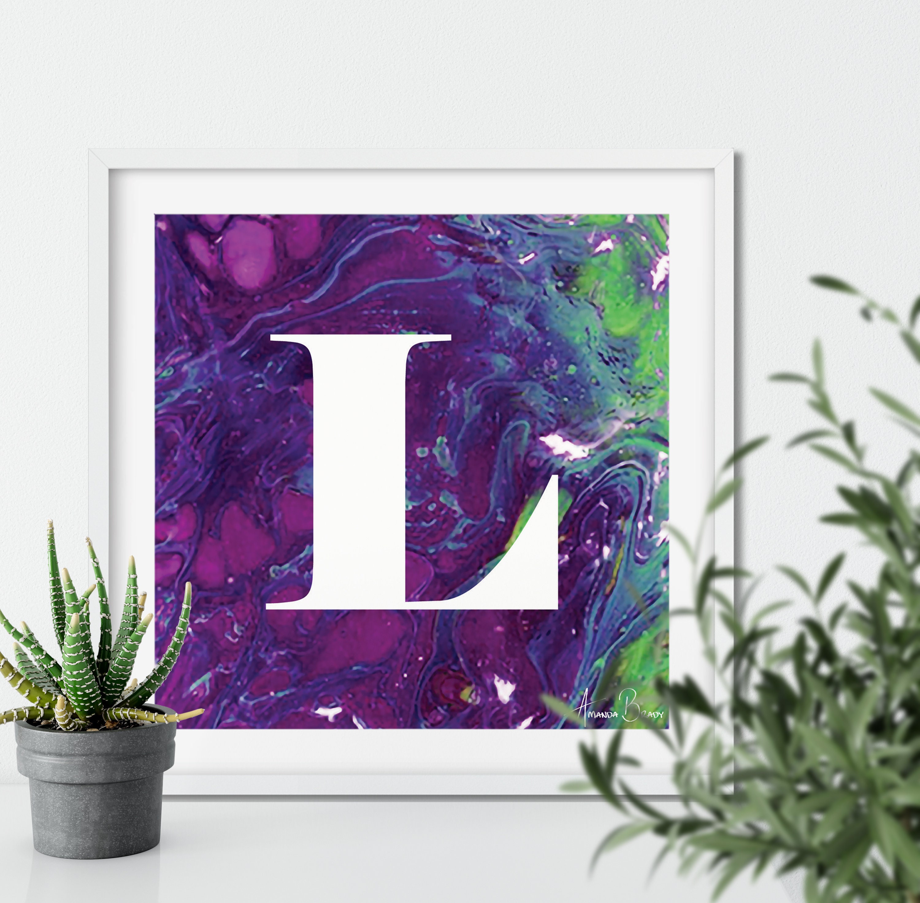 Alphabet Art, Typography Wall Art, Letter L Sign, Inspirational Art ...