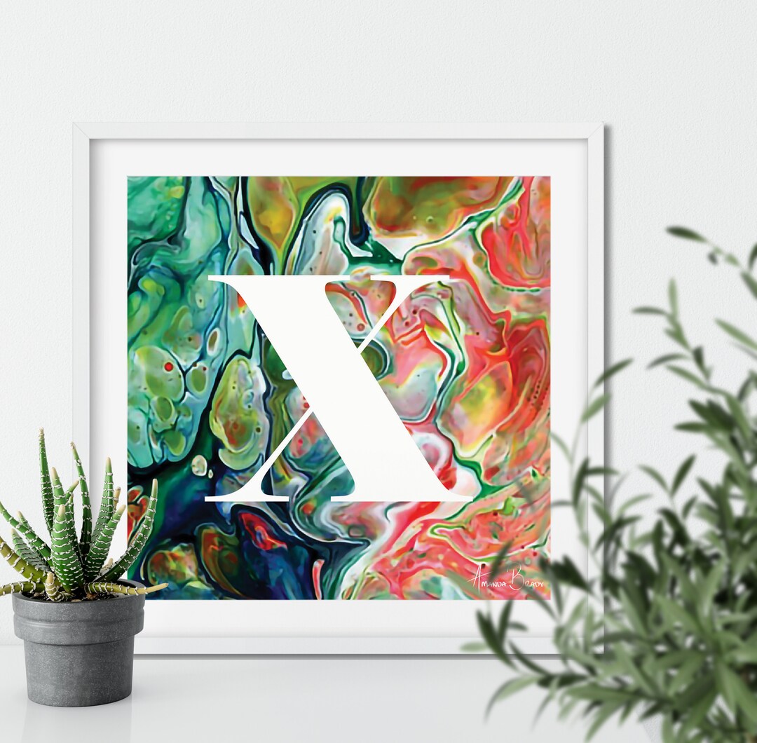 Alphabet Art, Typography Wall Art, Letter X Sign, Inspirational Art ...