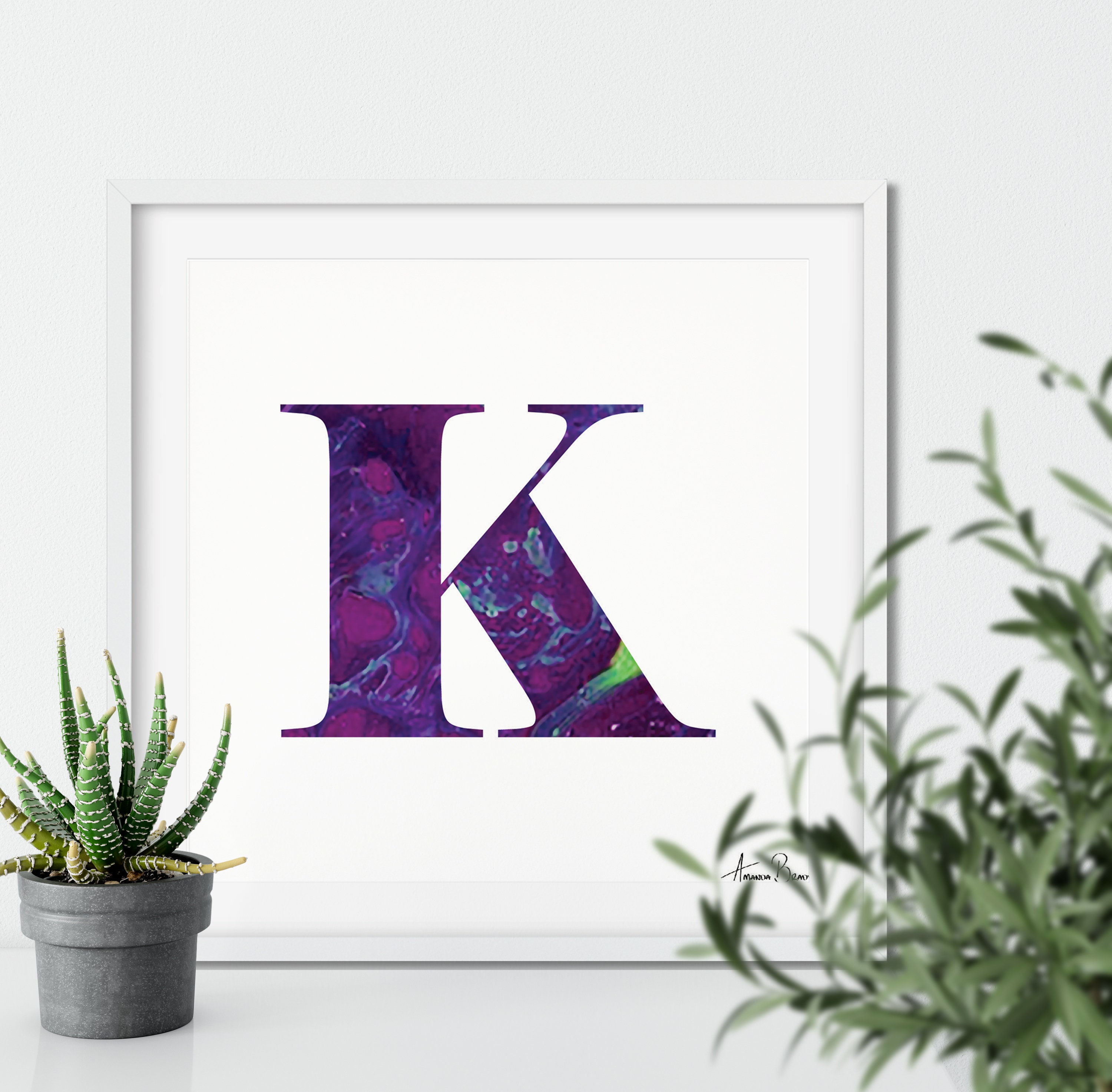 Alphabet Art, Typography Wall Art, Letter K Sign, Inspirational Art ...
