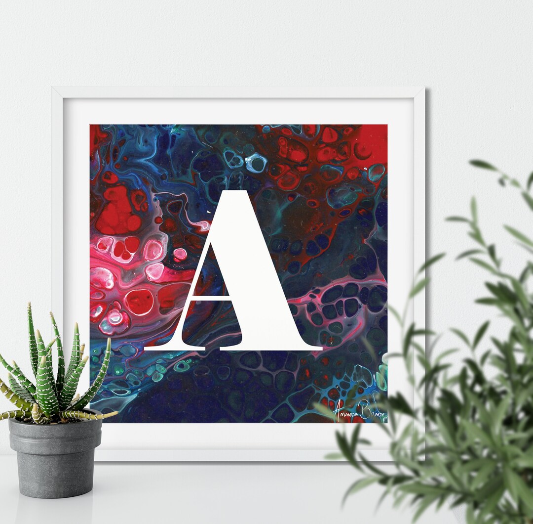 Alphabet Art Typography Wall Art Letter A Sign - Etsy