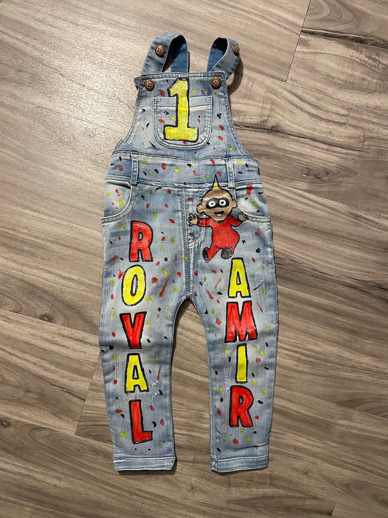 Custom Handpainted Character Birthday Overalls - Etsy