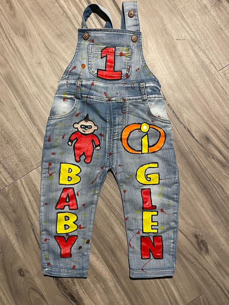 Custom Handpainted Character Birthday Overalls - Etsy