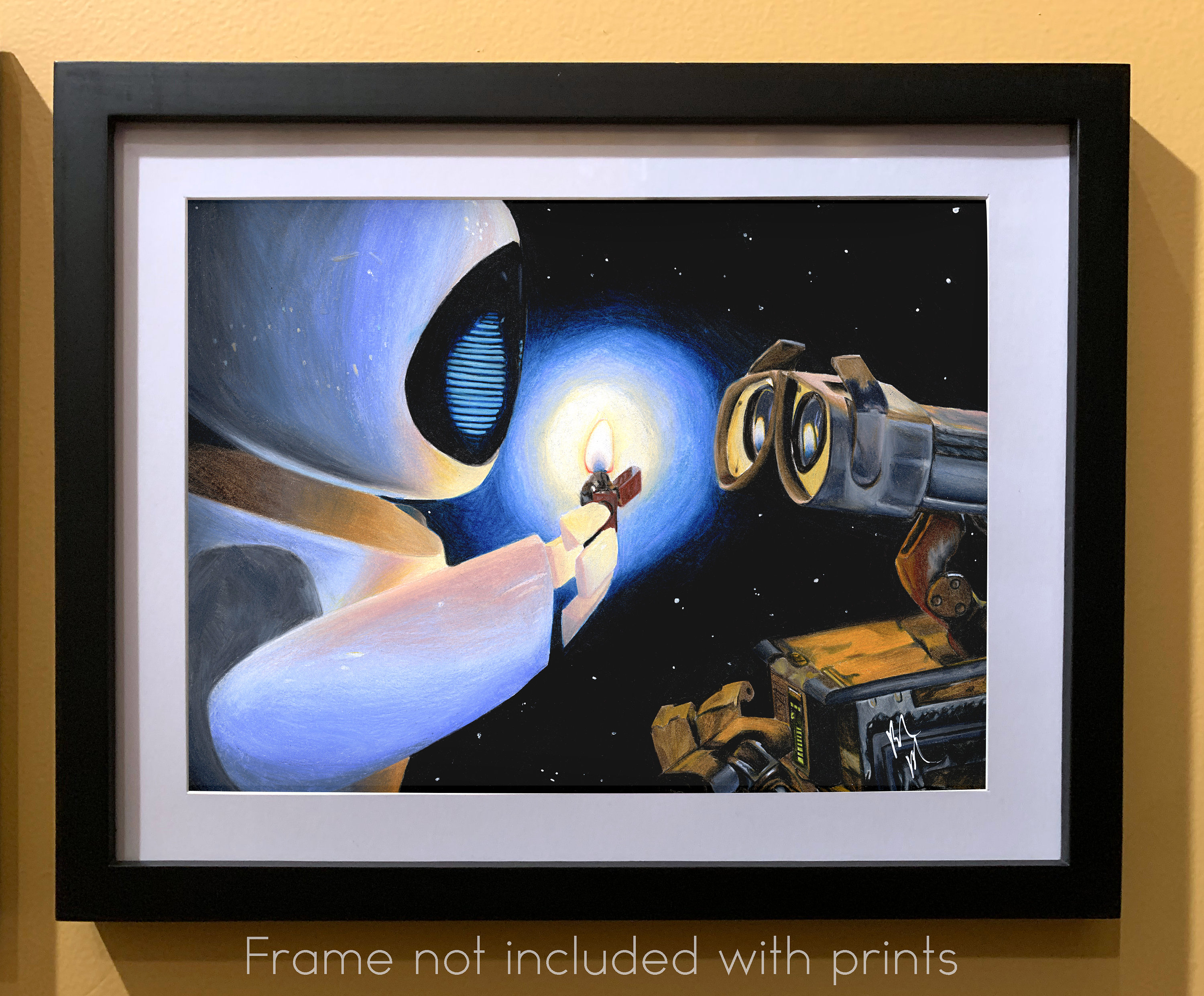 WALL-E and EVE Handmade Colored Pencil Illustration Print, Disney Fan ...
