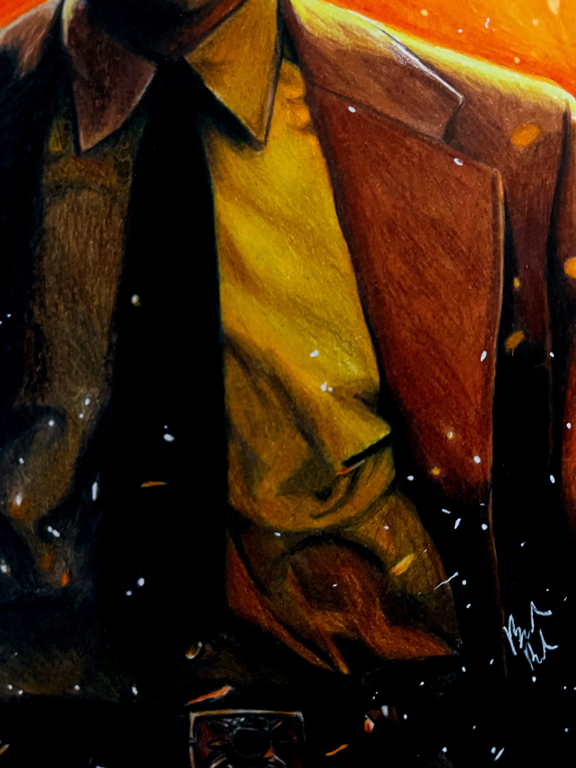 Oppenheimer Handmade Colored Pencil Illustration Print, Cillian Murphy ...