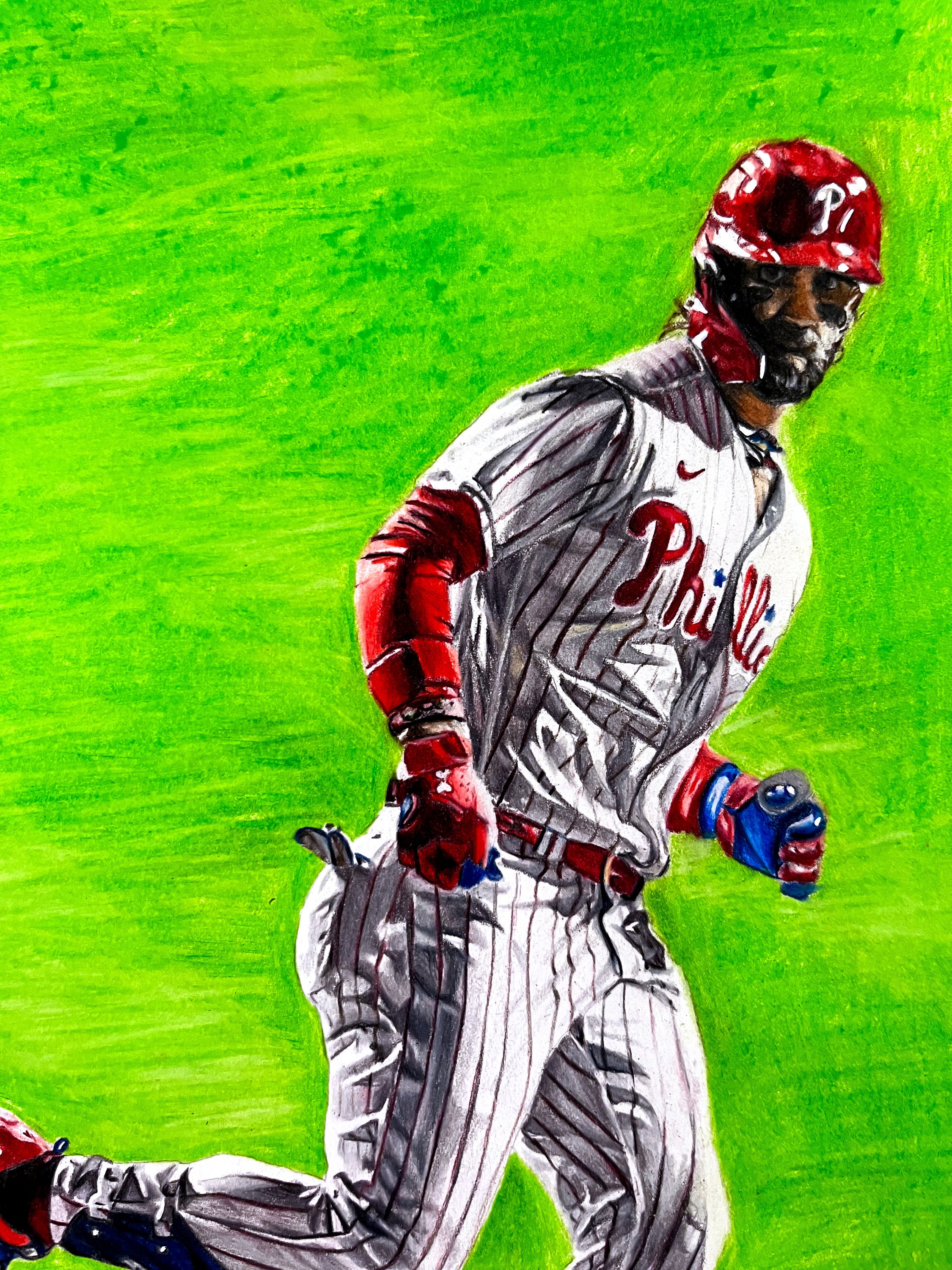 Bryce Harper Handmade Colored Pencil Illustration Print, Phillies Fan ...