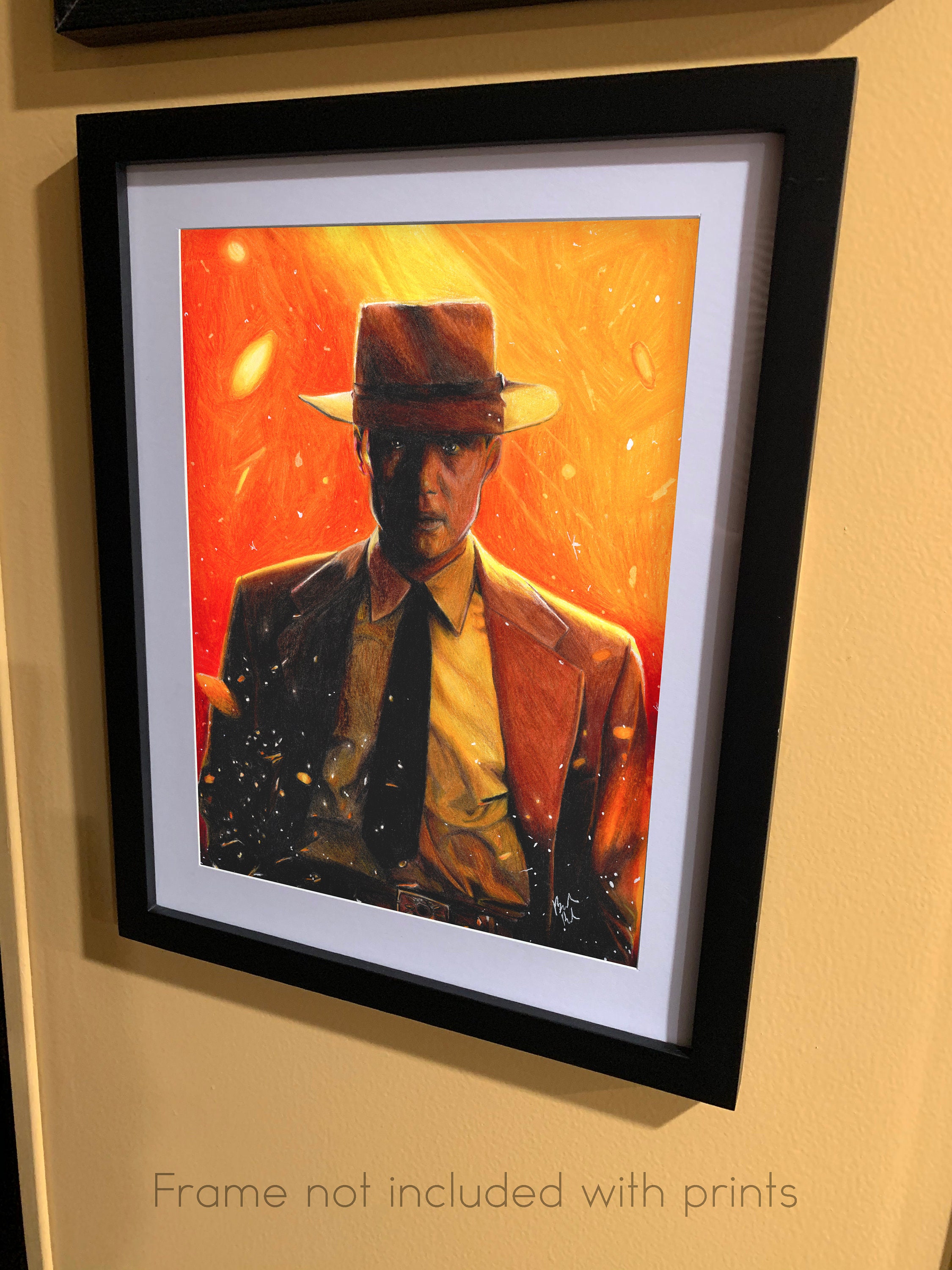 Oppenheimer Handmade Colored Pencil Illustration Print, Cillian Murphy ...