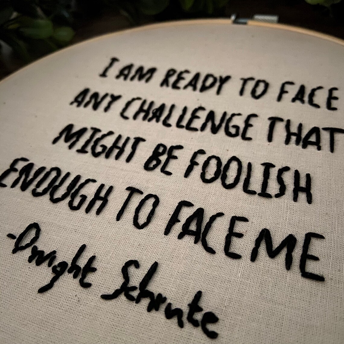 The Office Embroidery PDF Downloadable Pattern Dwight Quote | Etsy