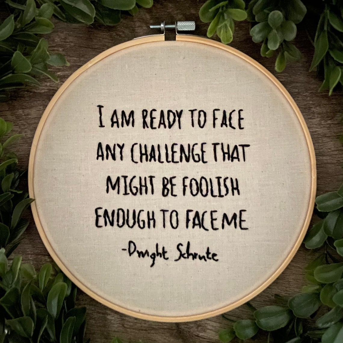 The Office Embroidery PDF Downloadable Pattern Dwight Quote - Etsy