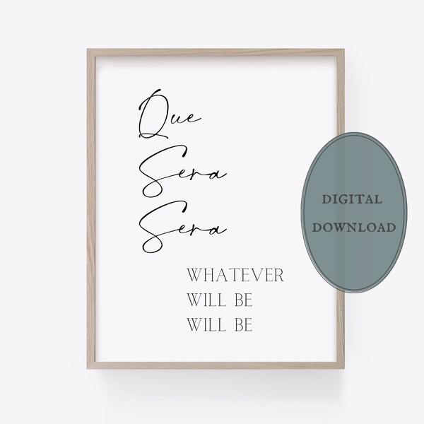 Que Sera Sera - Etsy