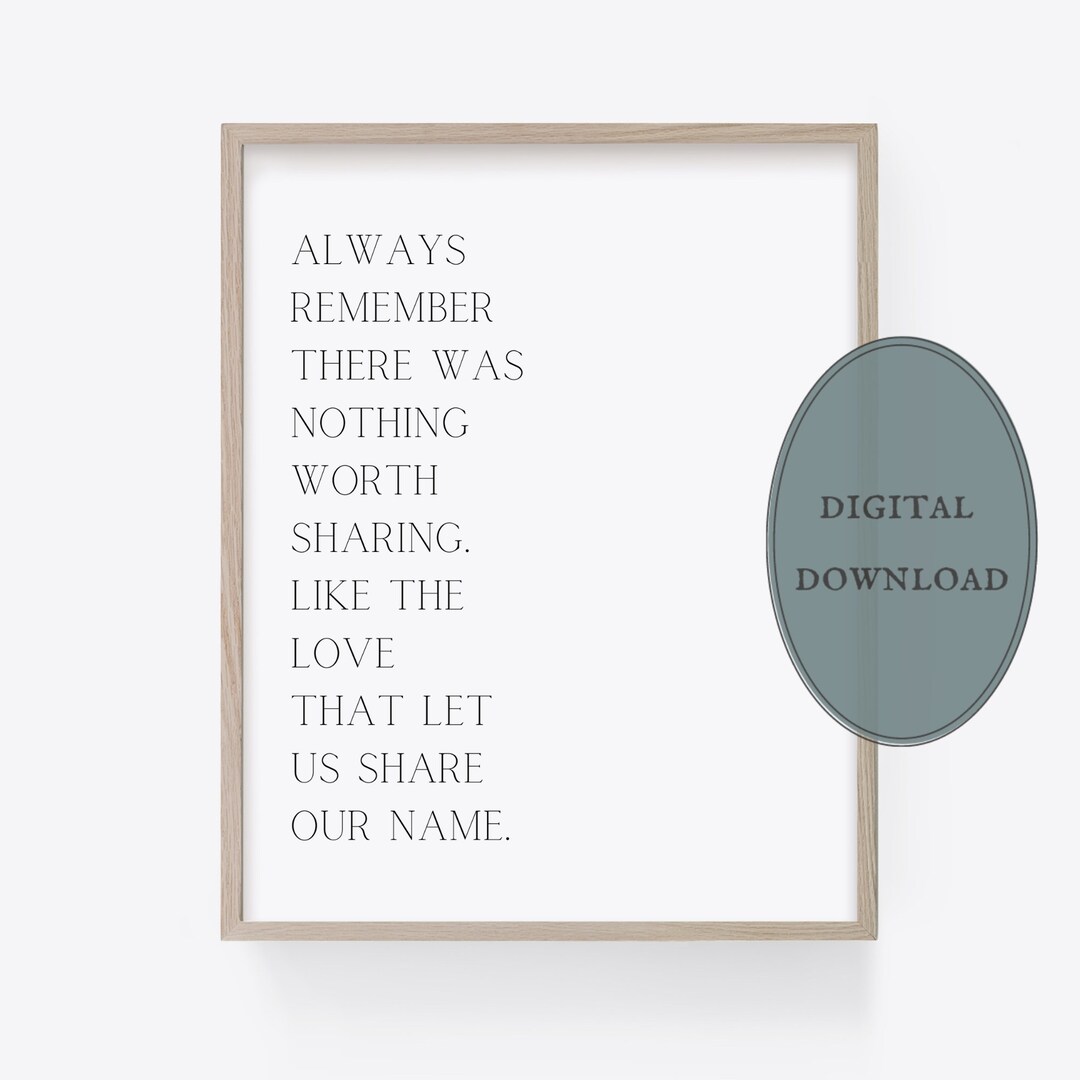 Avett Brothers Quote Digital Download Print - Minimalist Modern Black ...
