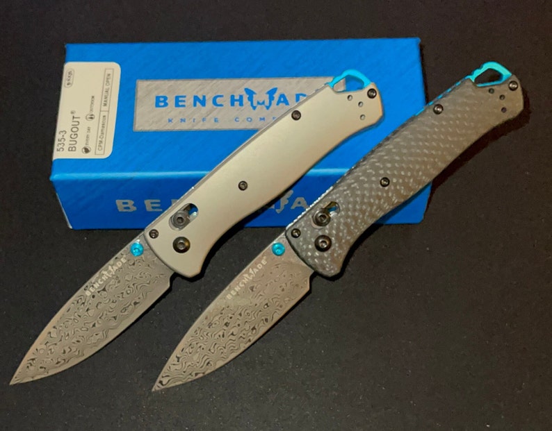 Benchmade 535 Bugout Damascus Blade - Etsy