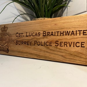 Thin Blue Line | Name Plate | Office Décor | Law Enforcement Gift ...