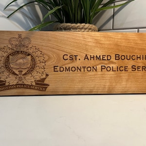 Thin Blue Line | Name Plate | Office Décor | Law Enforcement Gift ...