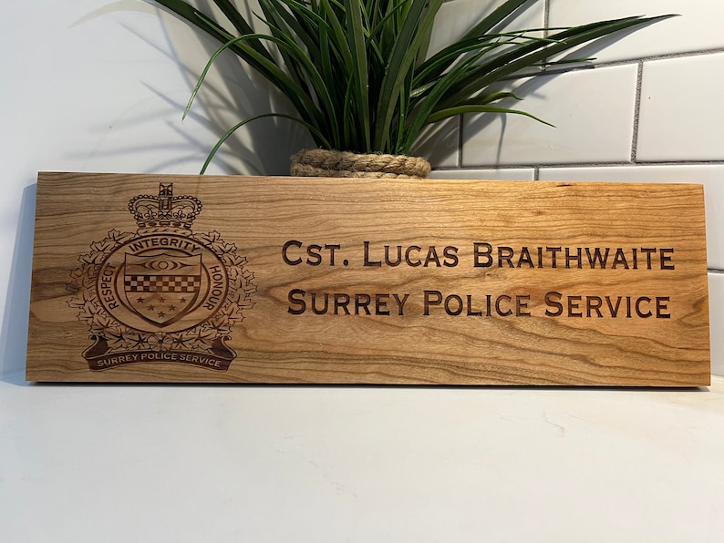 Thin Blue Line Name Plate Office Décor Law Enforcement - Etsy