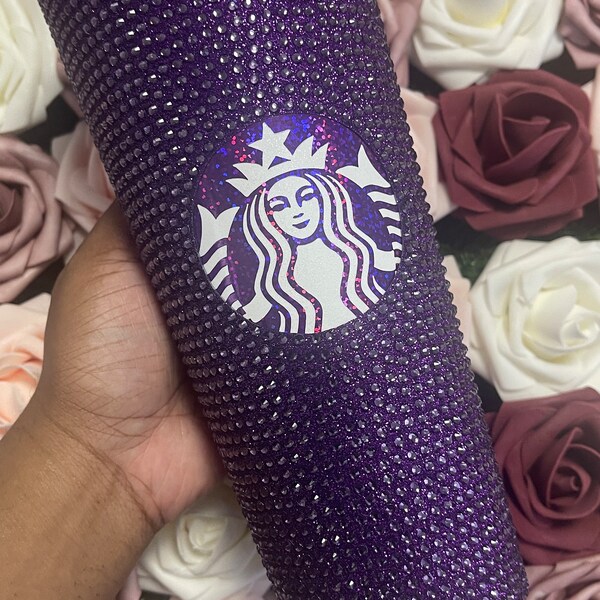 Starbucks Purple Rhinestone Tumbler - Etsy