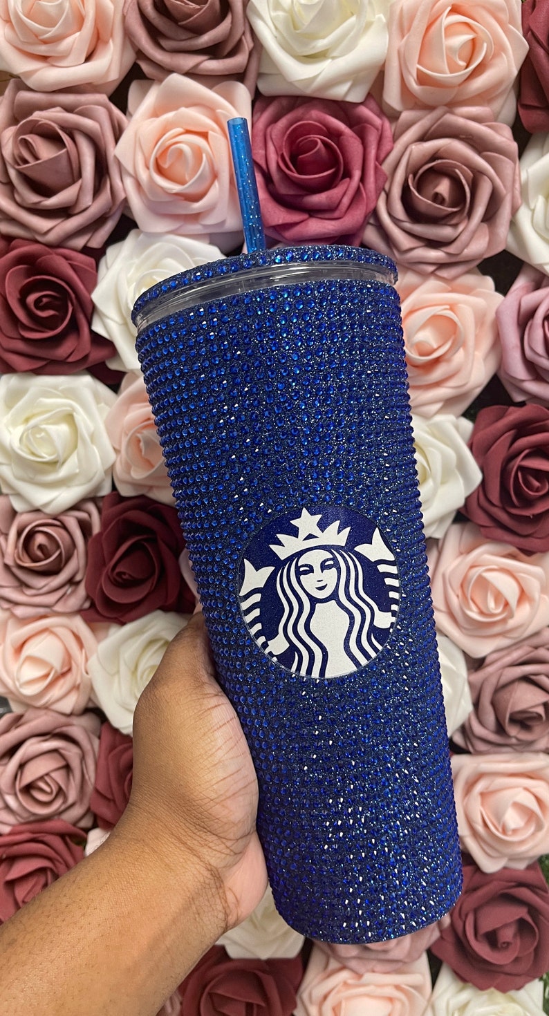 Blue Glitter Vinyl With Sapphire Full Glitter Rhinestone Bling - Etsy