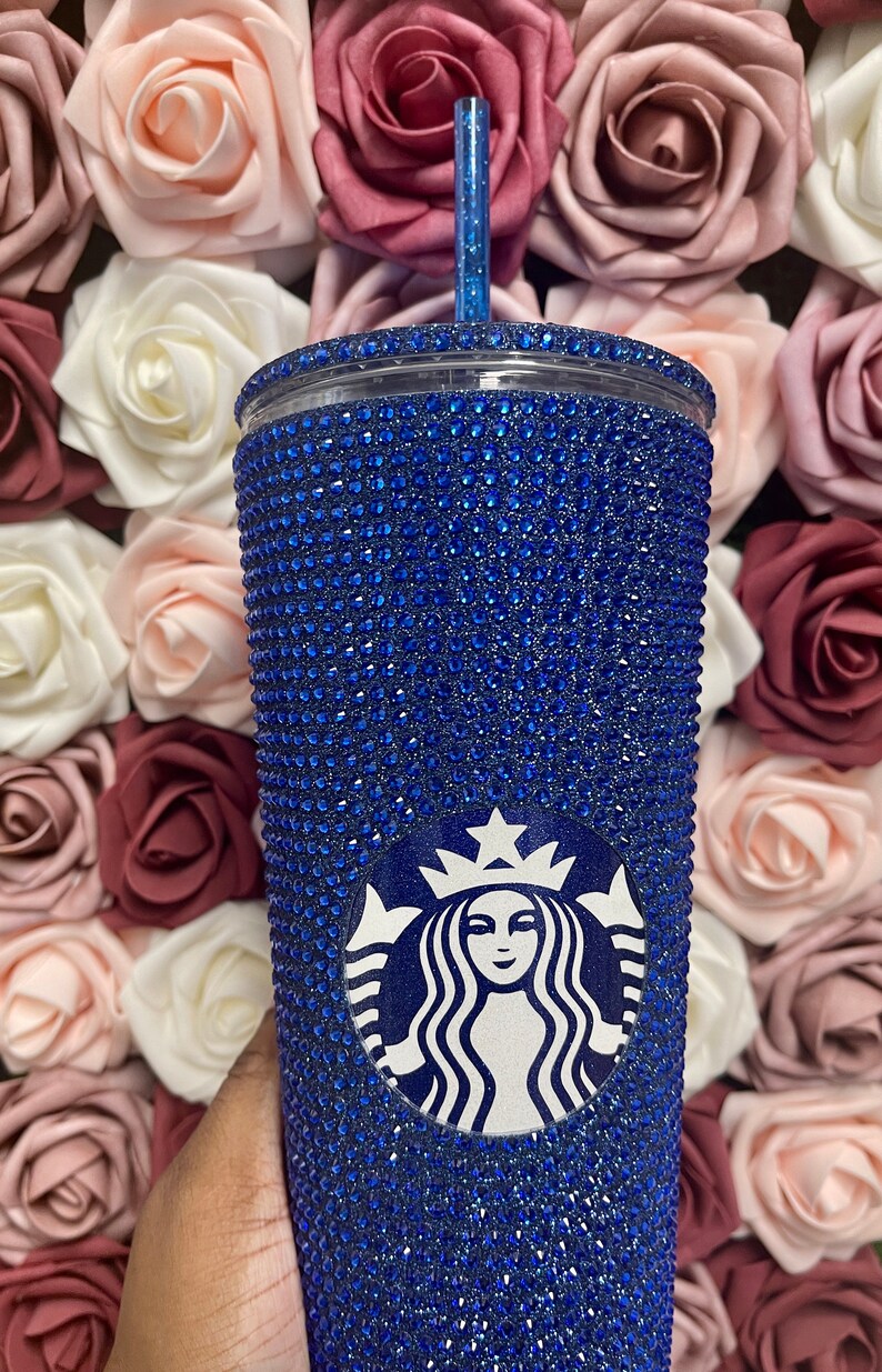Blue Glitter Vinyl With Sapphire Full Glitter Rhinestone Bling - Etsy