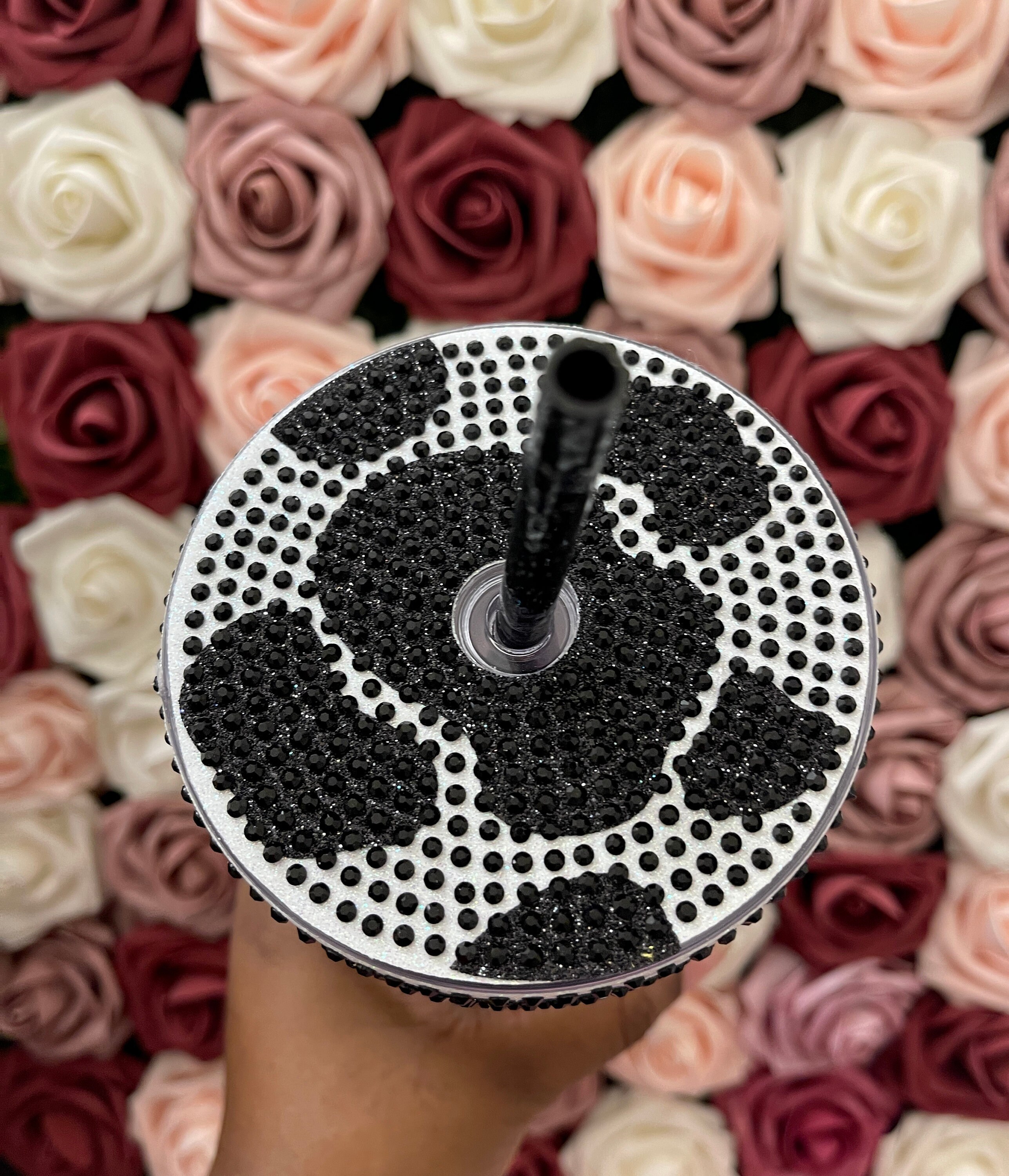 Cow Print Vinyl & Rhinestone Full Bling Venti Acrylic - Etsy