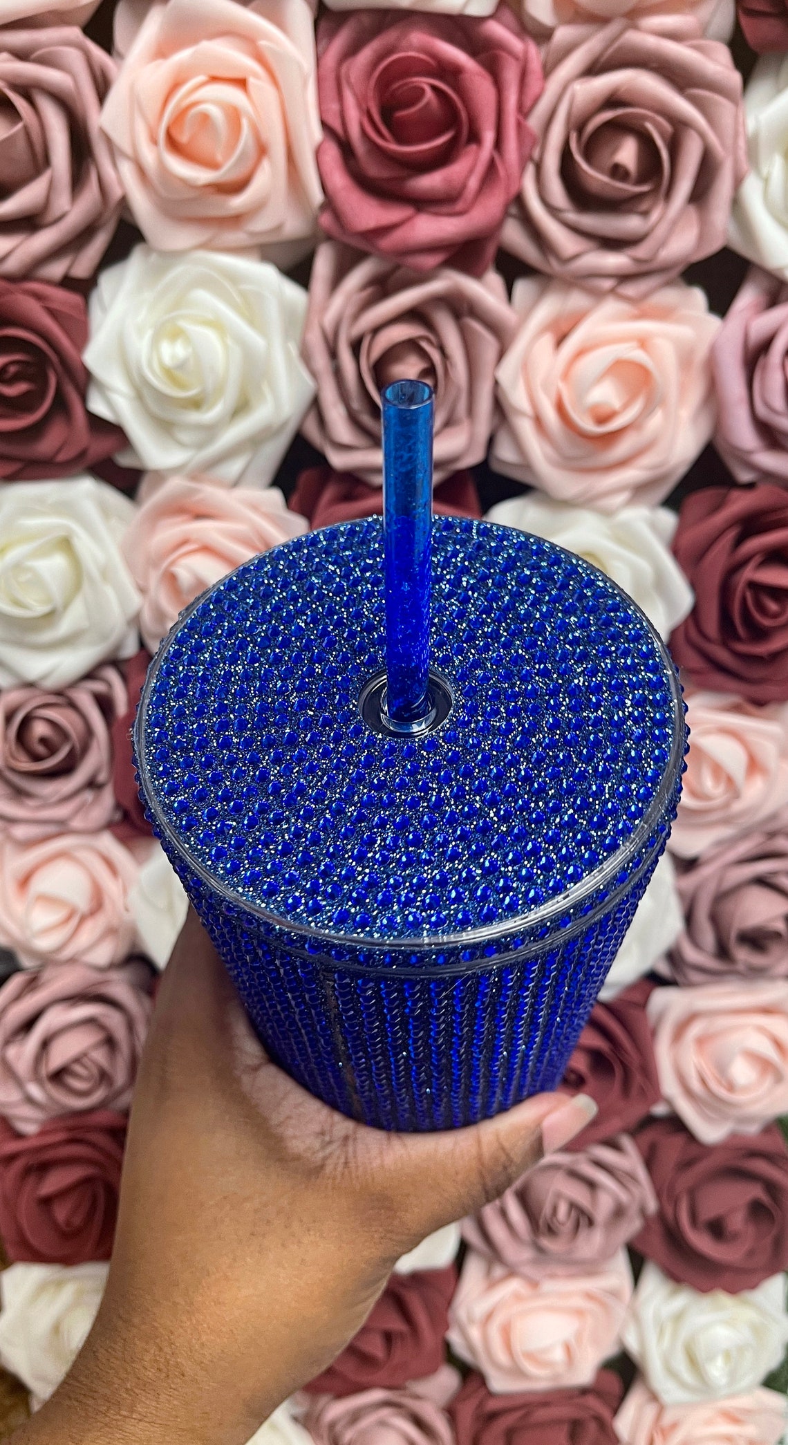 Blue Glitter Vinyl With Sapphire Full Glitter Rhinestone Bling - Etsy