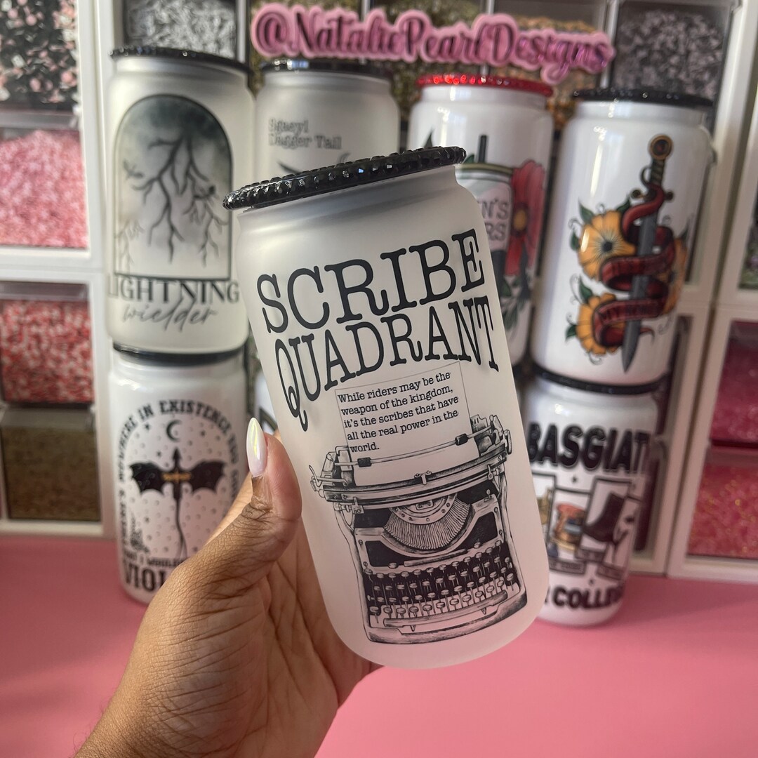 Scribe Quadrant Fourth Wing Books Glass Cans, Beer Glass Can, Soda Can ...