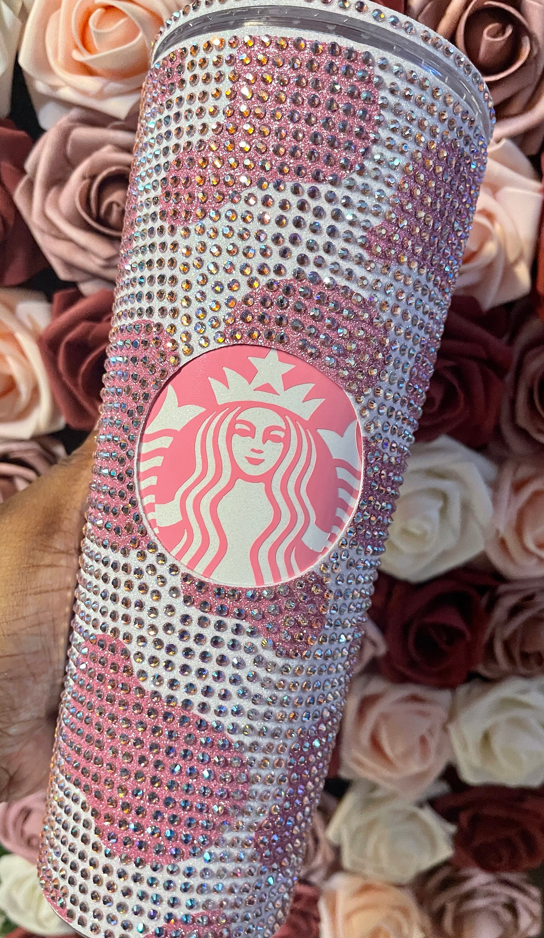 Pink AB Cow Print Rainbow White With Flamingo Pink Vinyl Cow - Etsy