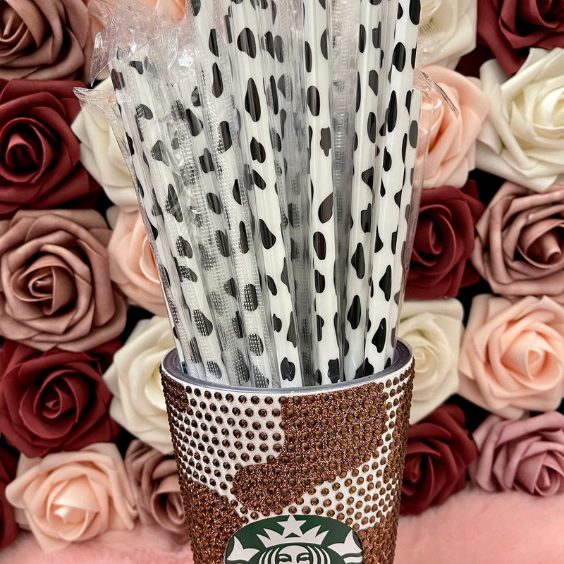 Cow Print Straws - Etsy