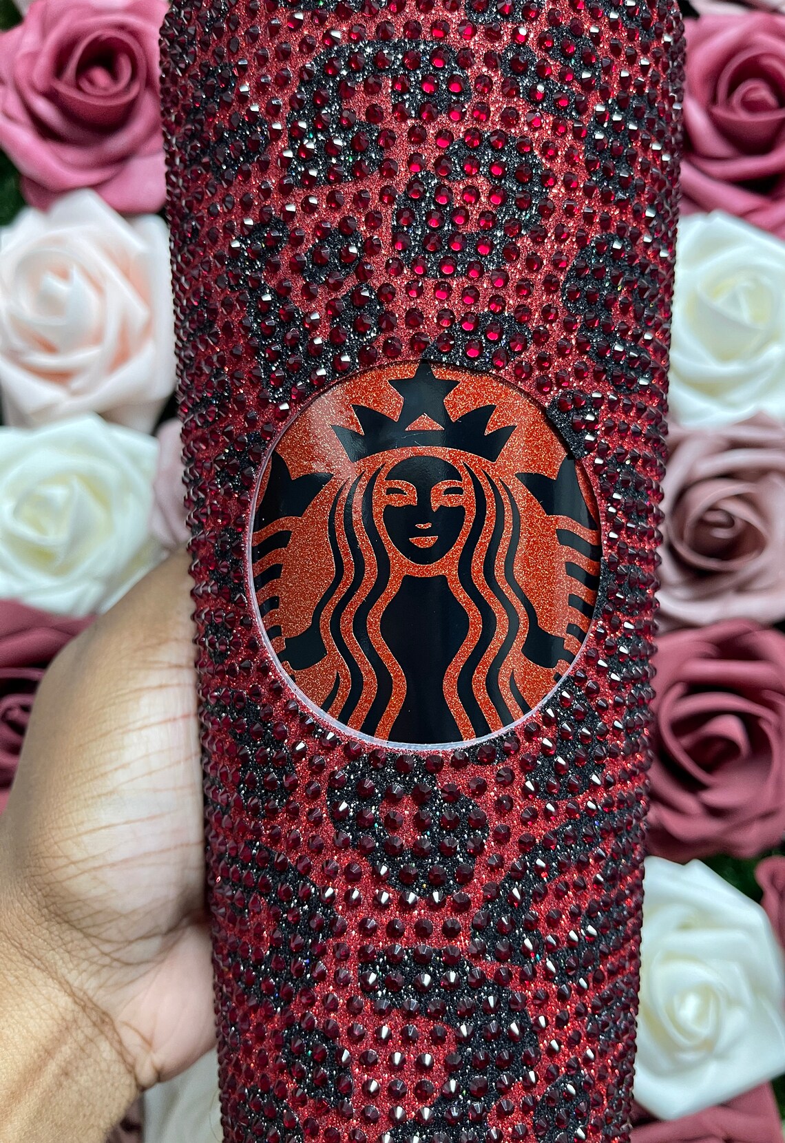 She Devil Red and Black Glitter HTV With Dark Siam Rhinestones - Etsy