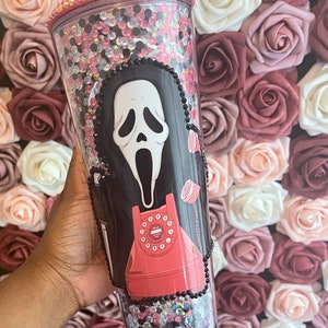 Halloween Ghost Mix Rhinestone Filled Tumbler, Spooky Tumbler ...