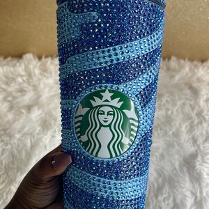 Striped Blue & Neon Blue Vinyl| Light Sapphire AB and Sapphire AB ...