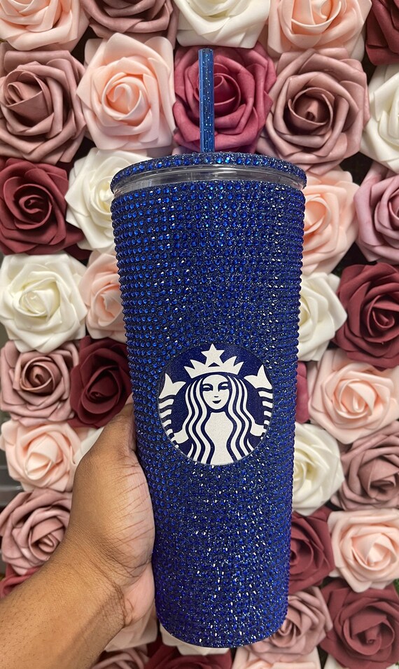 Blue Glitter Vinyl With Sapphire Full Glitter Rhinestone Bling - Etsy
