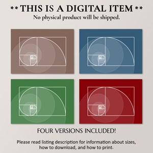 Fibonacci Spiral Art Minimalist Design Math Nerd Gifts - Etsy