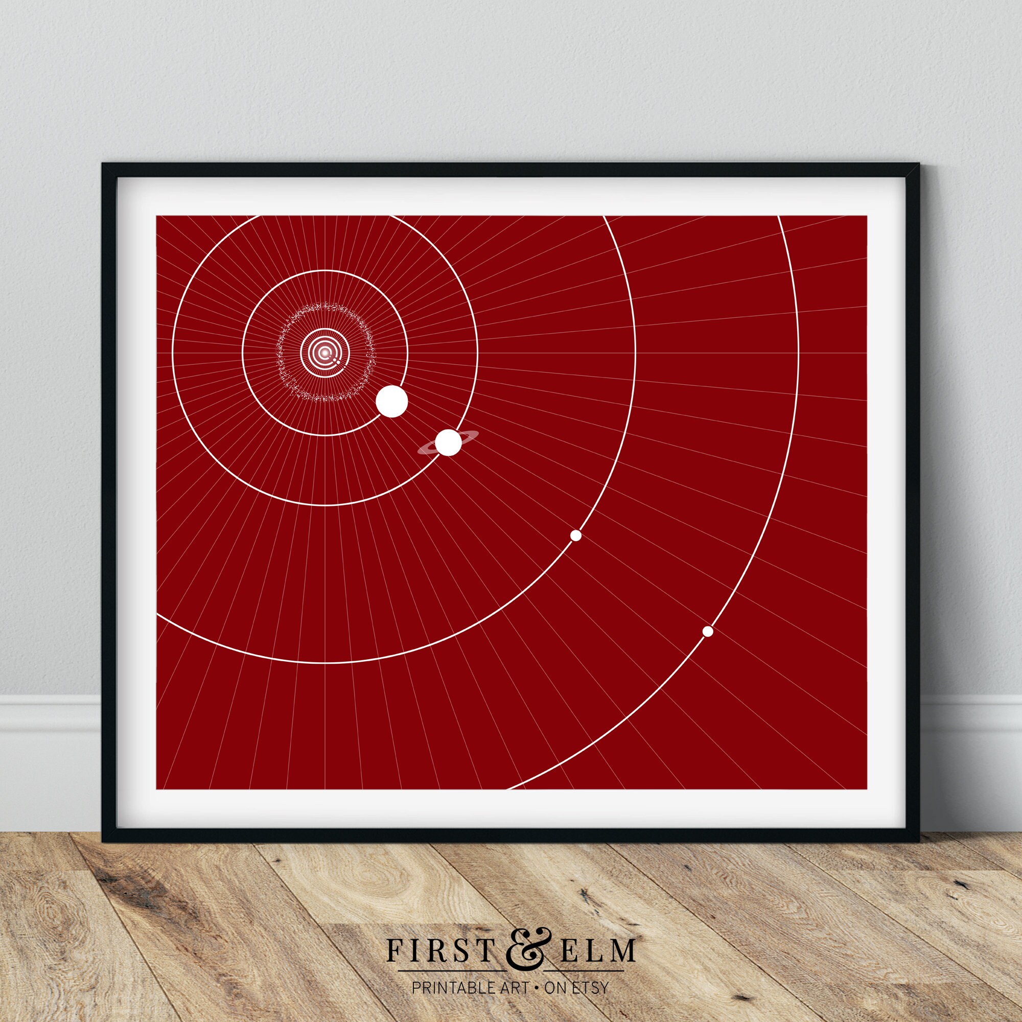 Planet Orbits Poster Solar System Print Space Themed Room - Etsy