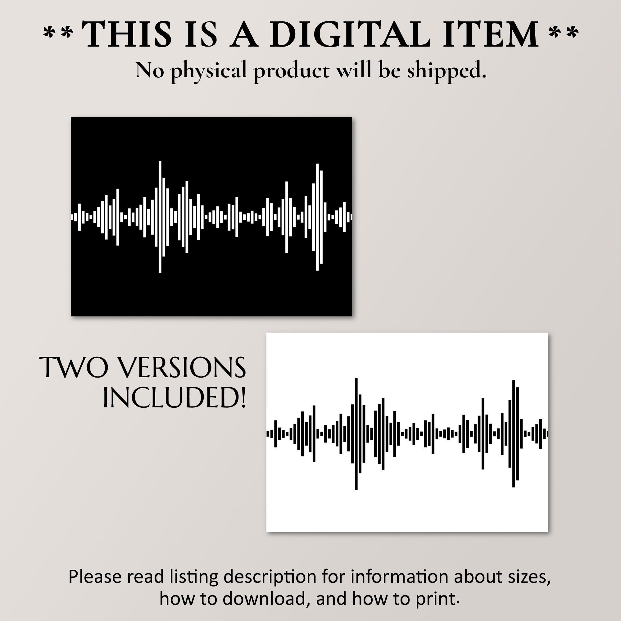 Sound Waves Poster Music Lover Décor Minimalist Black and - Etsy